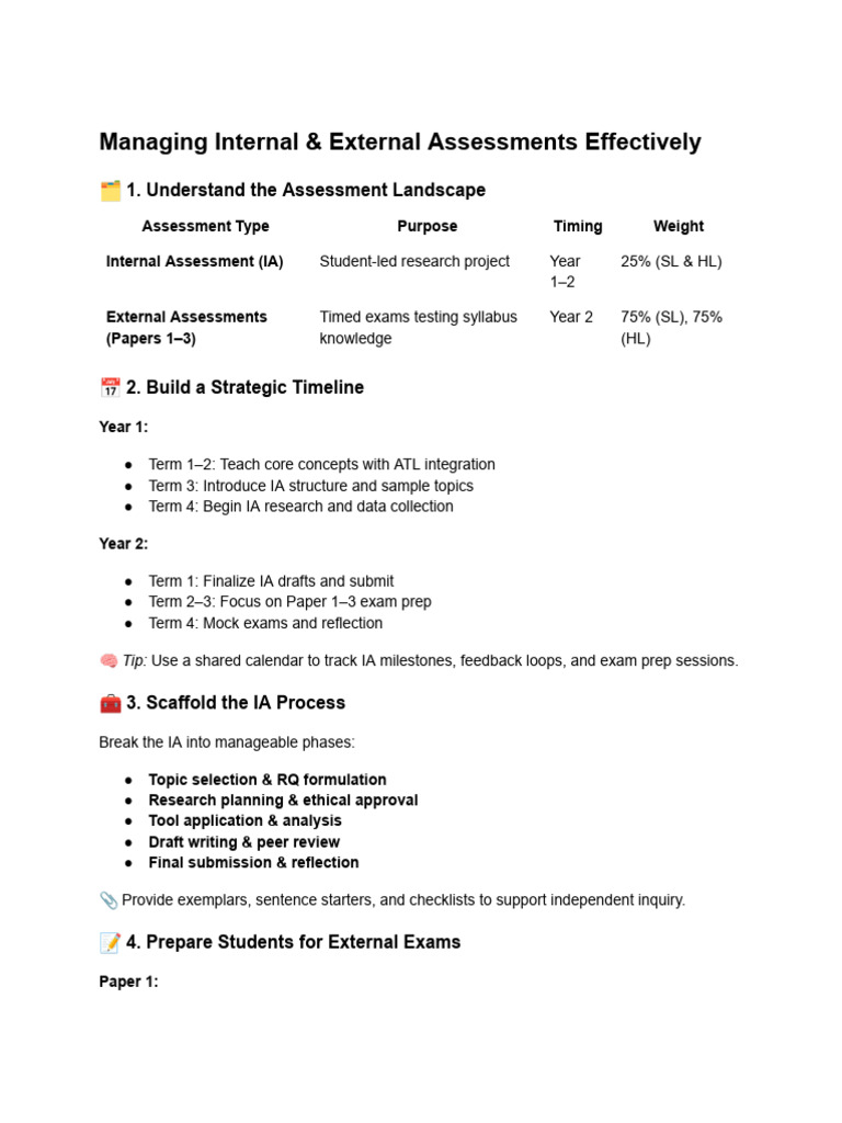 Effective Management of Assessments | PDF | Evaluation | Learning