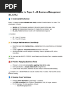 IB Business Management Tools Cheat Sheet | PDF