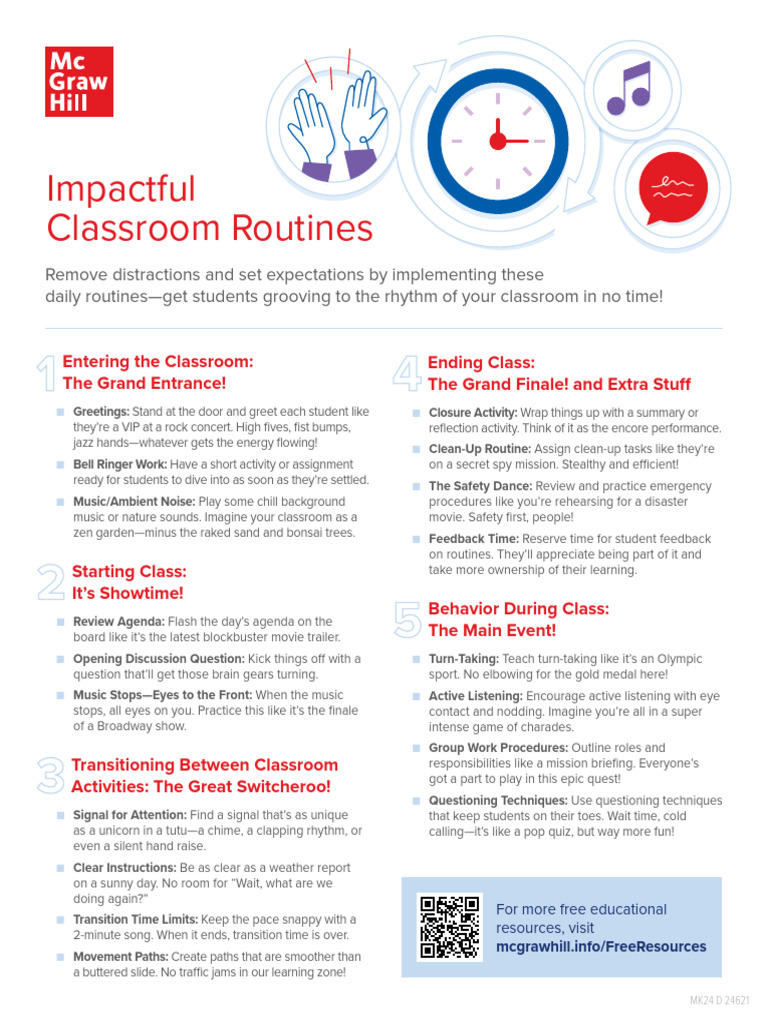 Teacher Tip Worksheets Routines | PDF