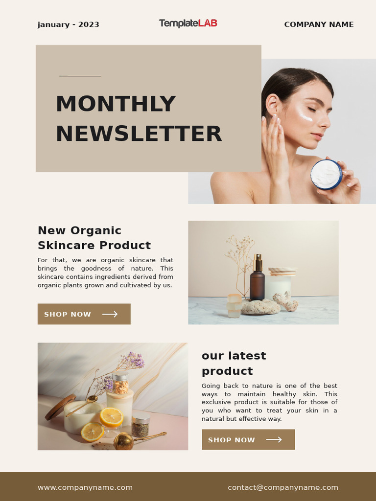 Monthly Newsletter Templates | PDF