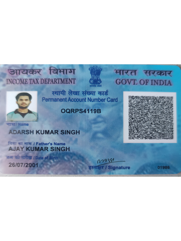 Adarsh Pan Card | PDF