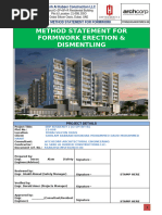 Method Statement For Formwork Erection and Dismantling | PDF | Quality ...