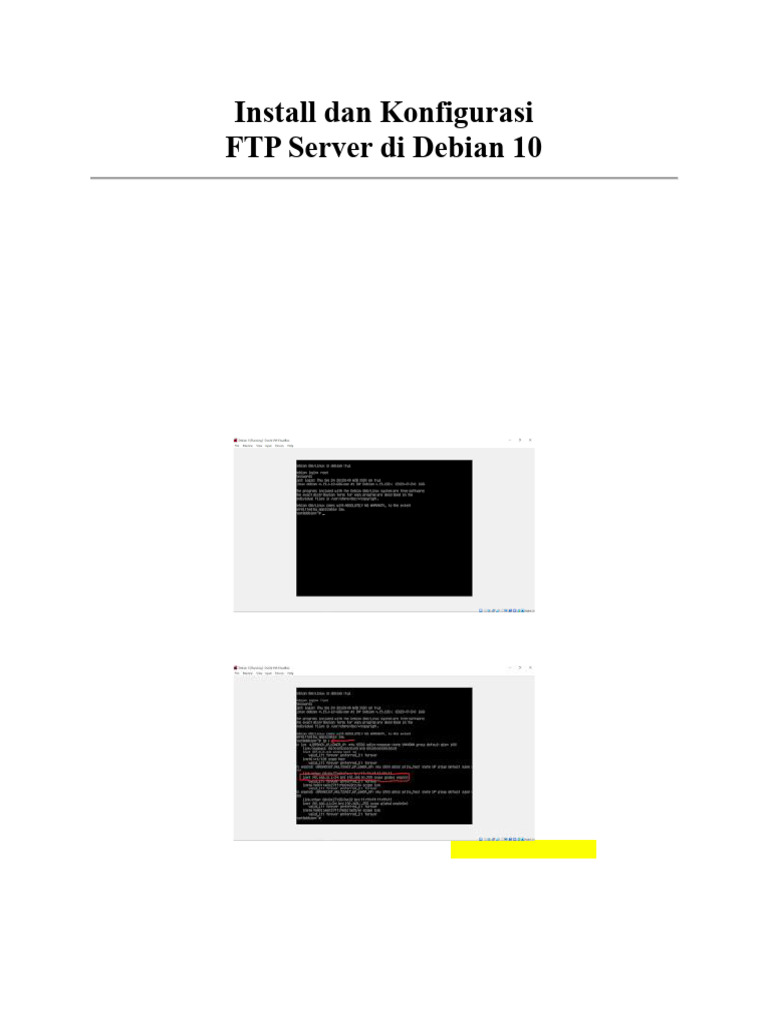 Install Dan Konfigurasi FTP Server | PDF
