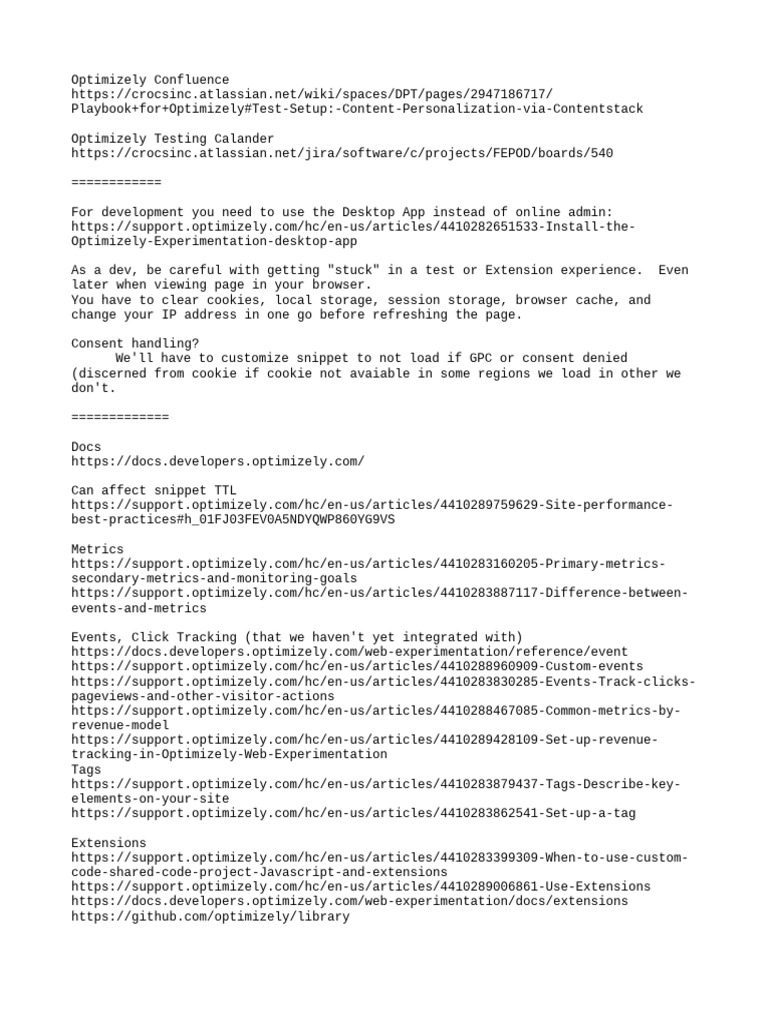 Optimizely Share NOTES | PDF | Http Cookie | Software Engineering