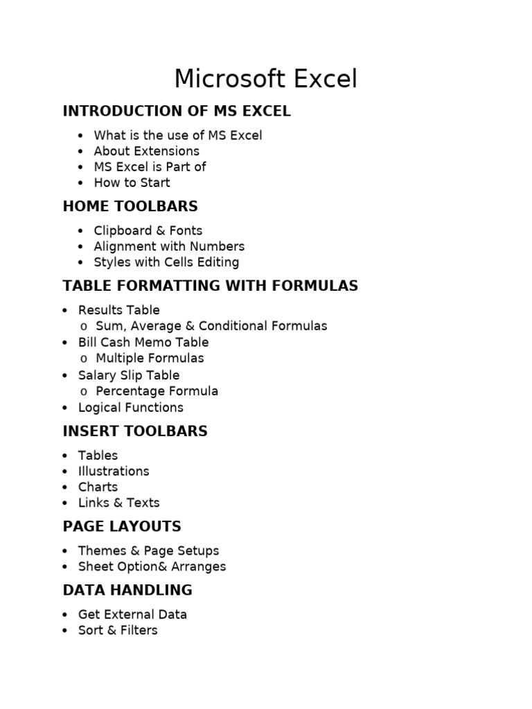 Microsoft Excel (Headings) | PDF