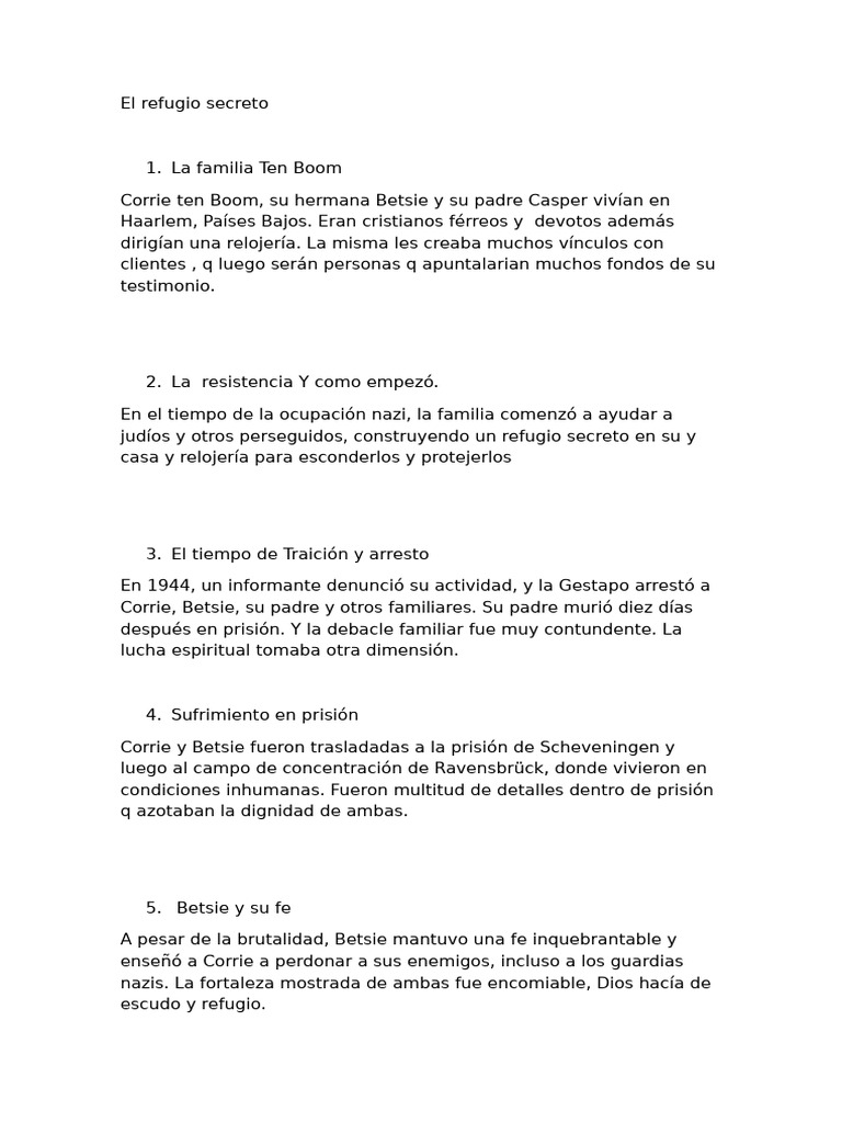El legado de Corrie ten Boom | PDF