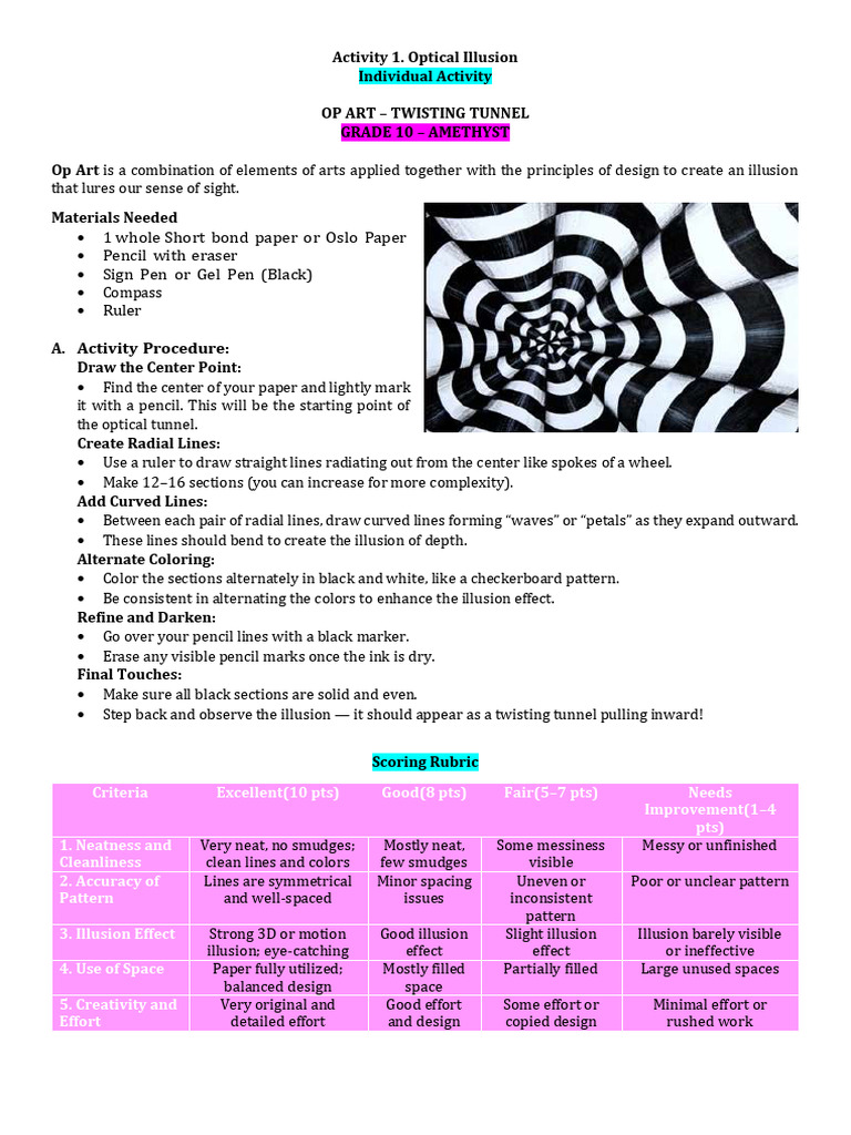 Art-10 Quarter-1 Performance-Tasks Individual-Activity Amethyst | PDF