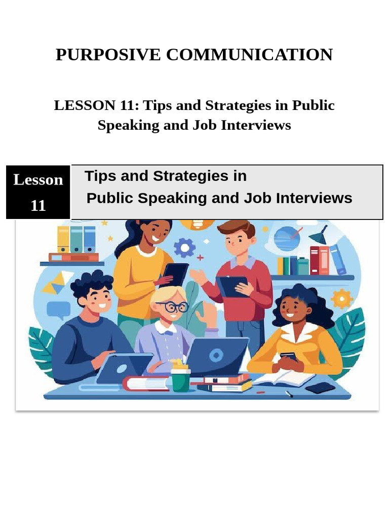 Public Speaking & Interview Strategies | PDF | Public Speaking | Job ...