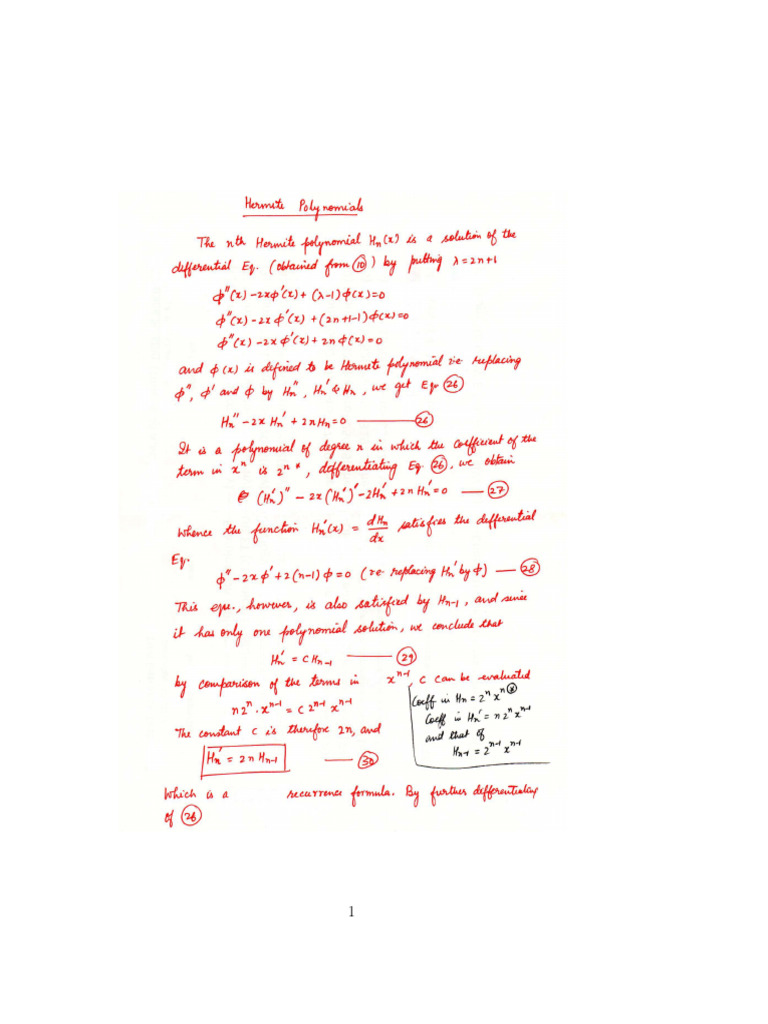 Hermite Polynomials | PDF