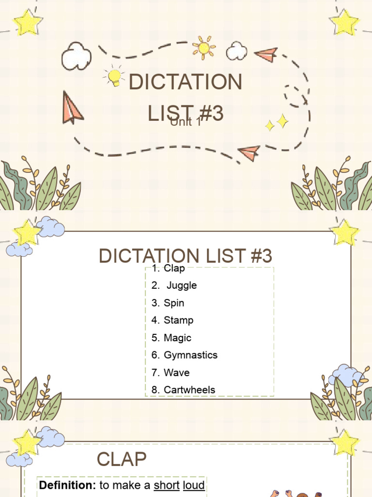Dictation #3 | PDF