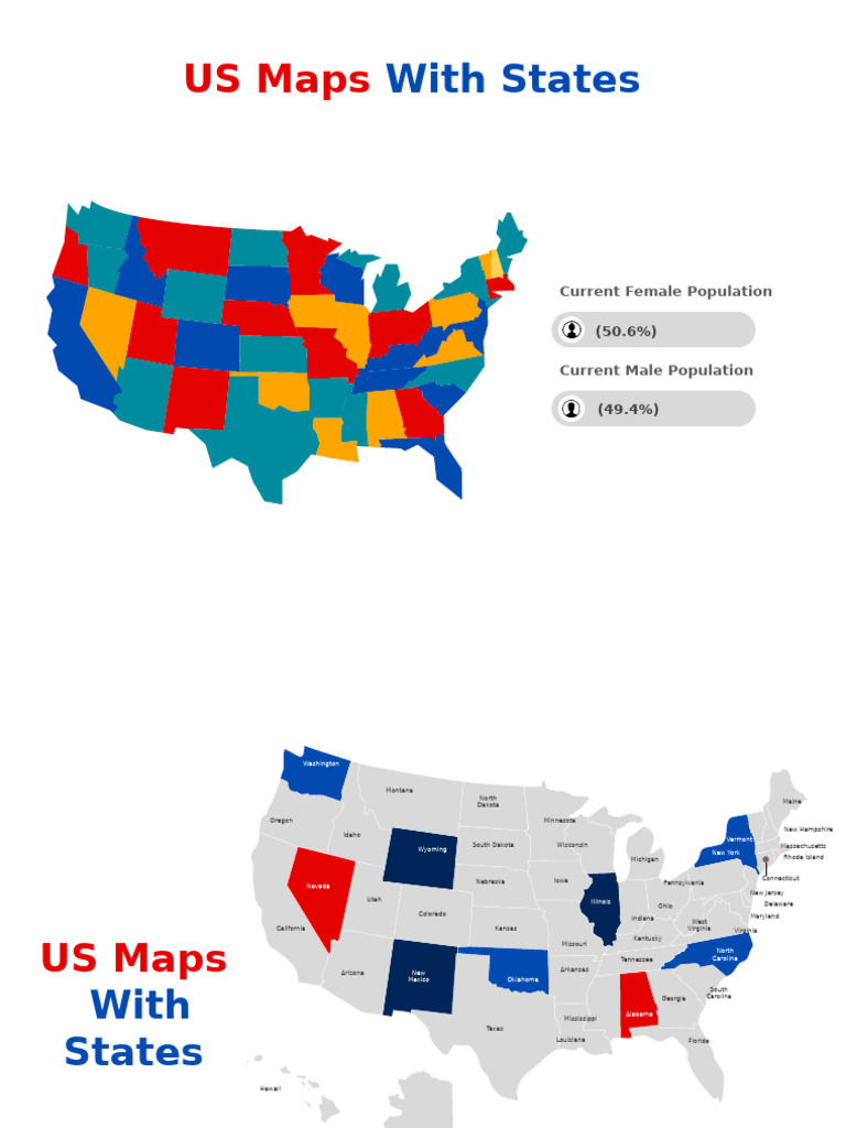 Slide - Egg-45348-Free Editable US Maps With States-4-3 | PDF ...