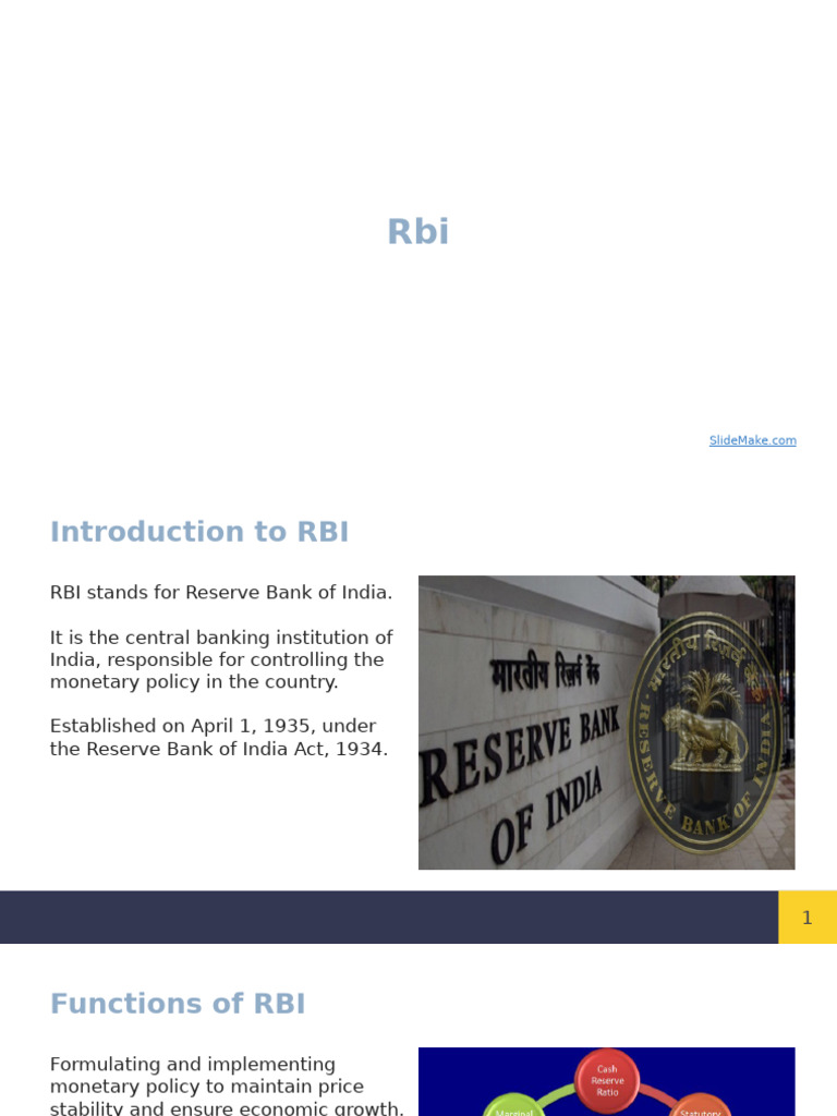 Rbi | PDF | Reserve Bank Of India | Banks