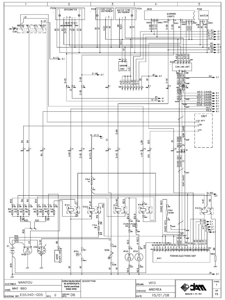 Schema Elettrico MHT 860 Evolution (Mod. 09-035) | PDF