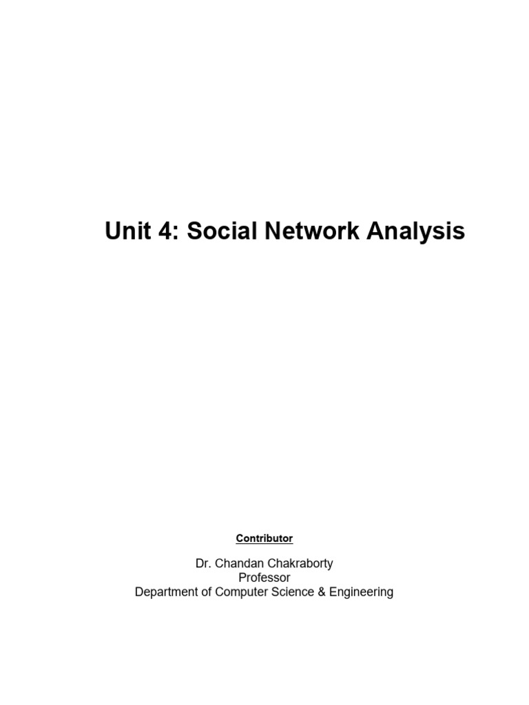 Study Material On Social Network Analysis | PDF | Regression Analysis ...