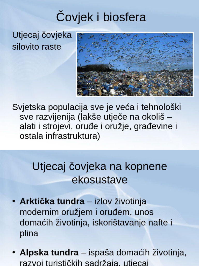 Ekologija Covjek I Biosfera | PDF
