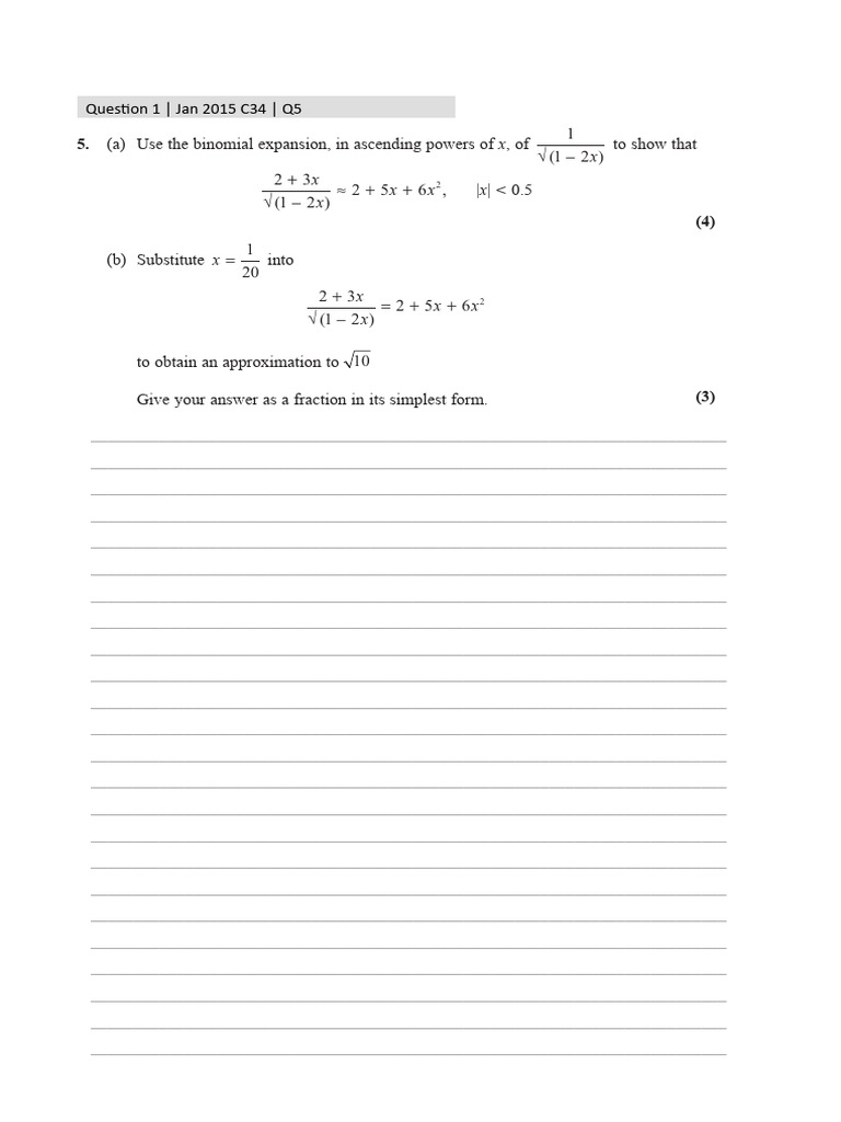 Binomial Expansion and Approximations | PDF