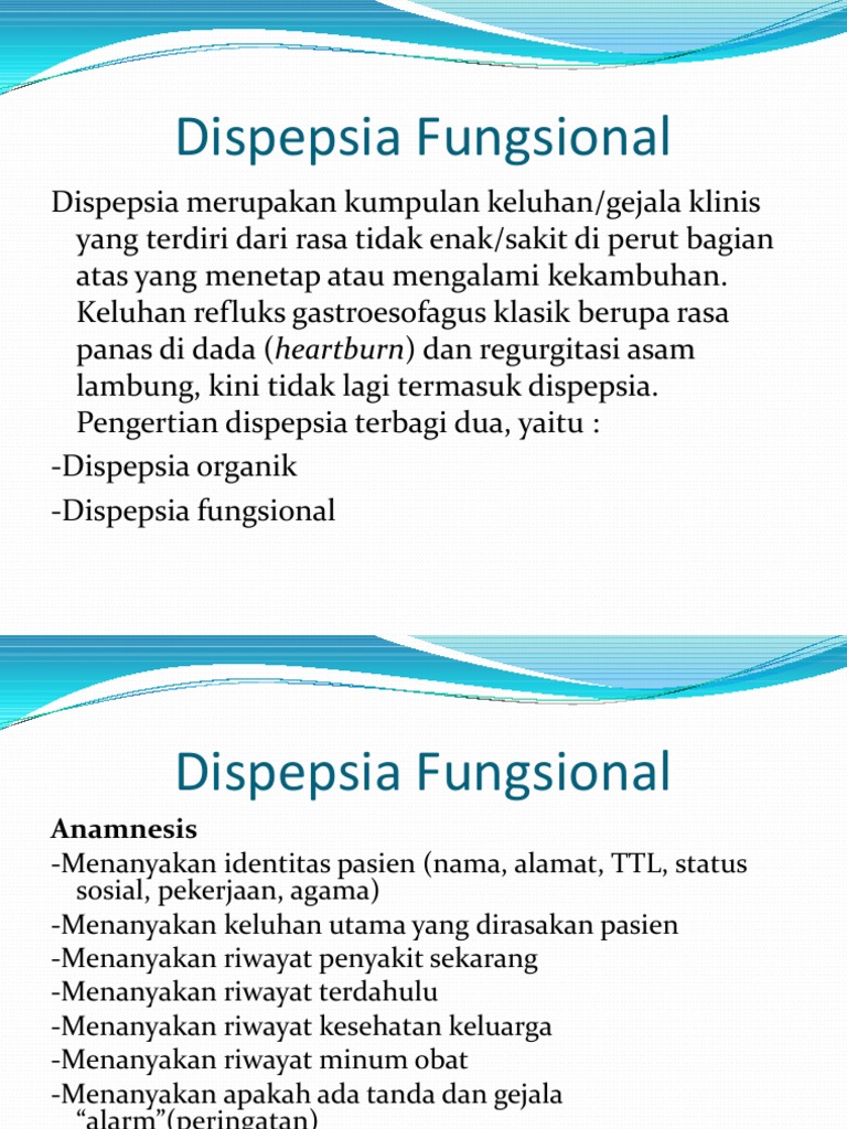 Dispepsia Fungsional | PDF | Kesehatan Holistik | Sains & Matematika