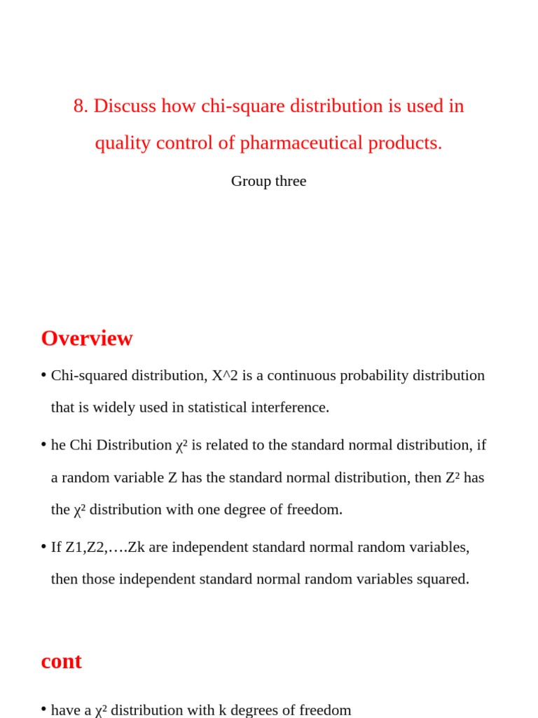 Chi-Square Distribution 2 | PDF | Chi Squared Distribution | Normal ...