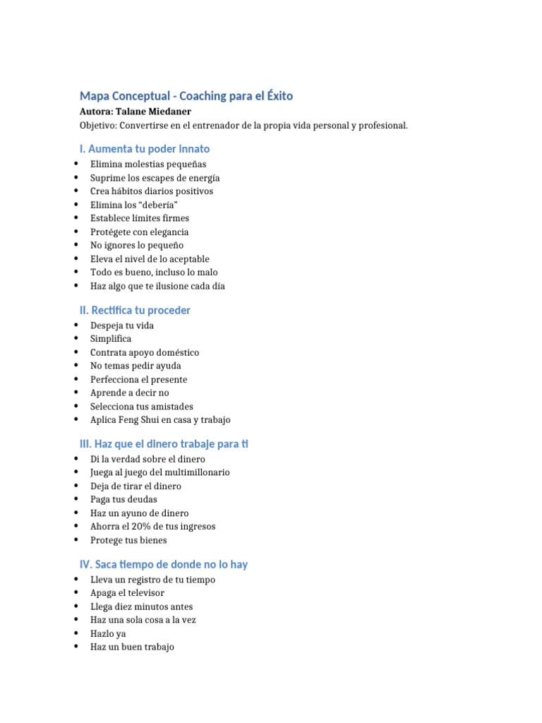 Mapa Conceptual Coaching para El Éxito | PDF