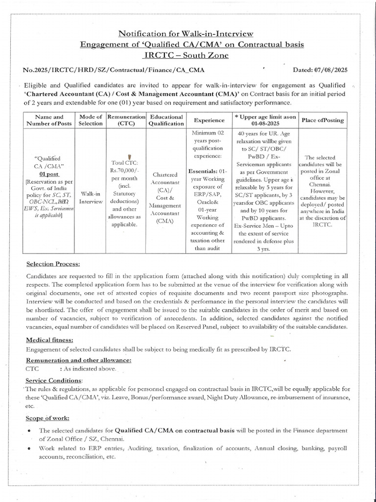 Notification - CMA (08.08.2025) | PDF