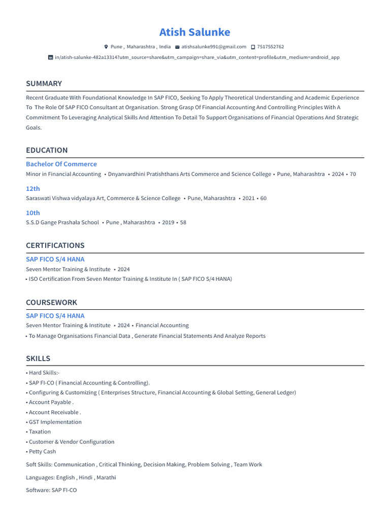 Atish Resume 1 | PDF