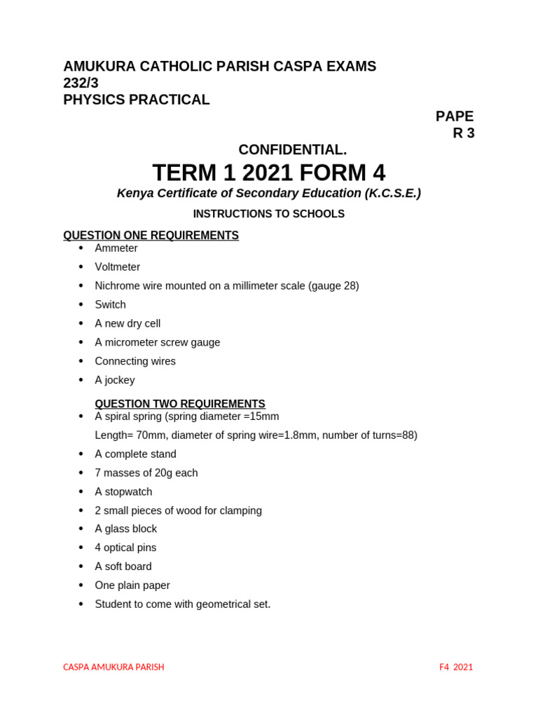 Phy PP3 Physics Confidential | PDF