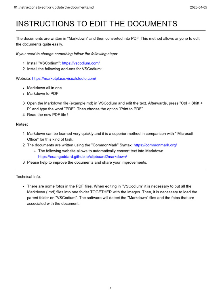 Instructions To Edit or Update The Documents | PDF