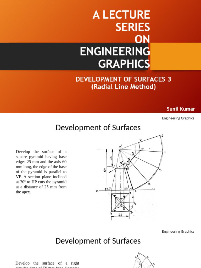 Surface Development of Pyramids & Cones | PDF