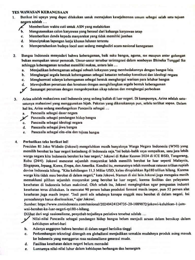 Modul Materi Soal Pertemuan 24 - TWK | PDF