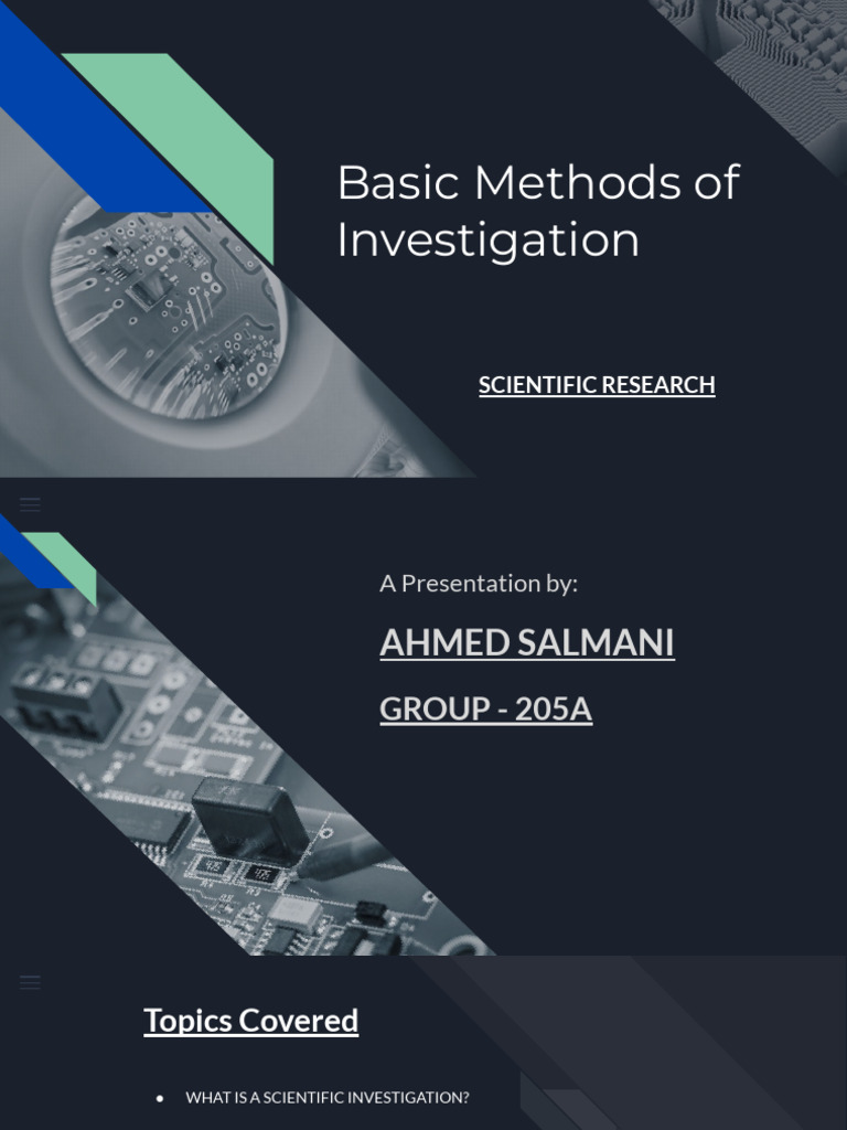 Types of Scientific Investigations | PDF | Scientific Method | Experiment