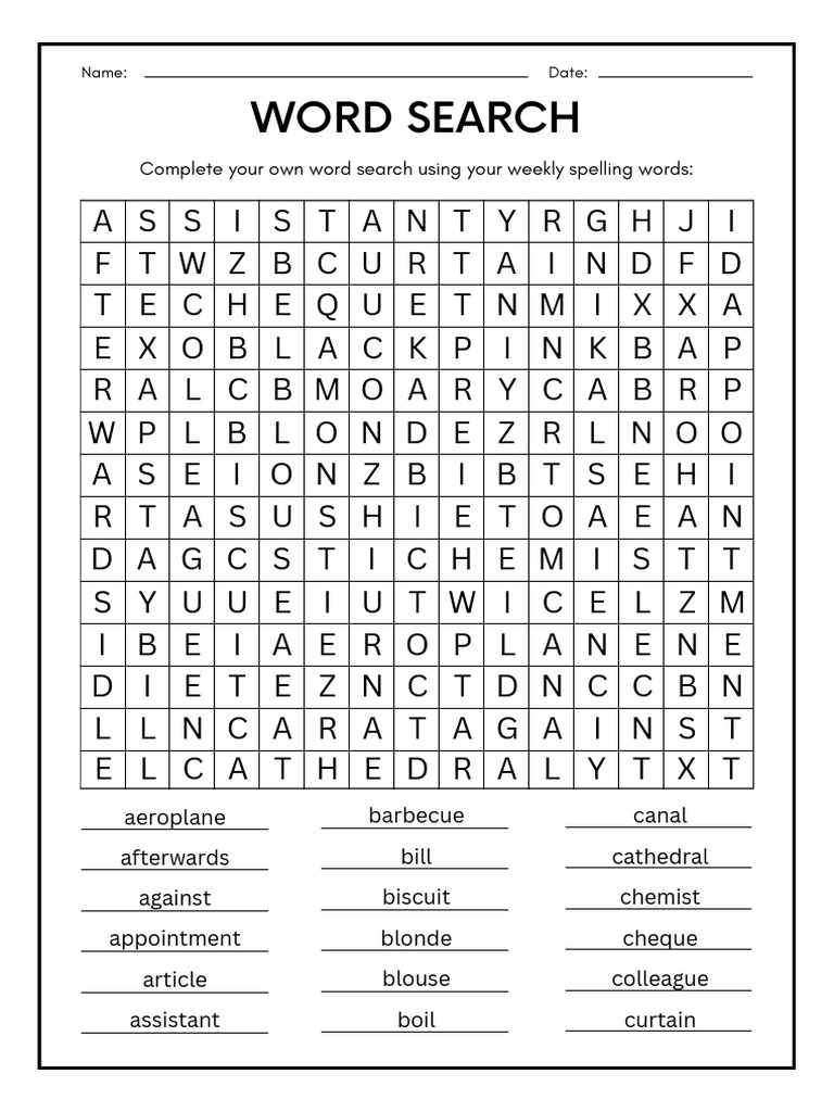 Blank Word Search Template PDF | PDF | Chess Theory | Chess