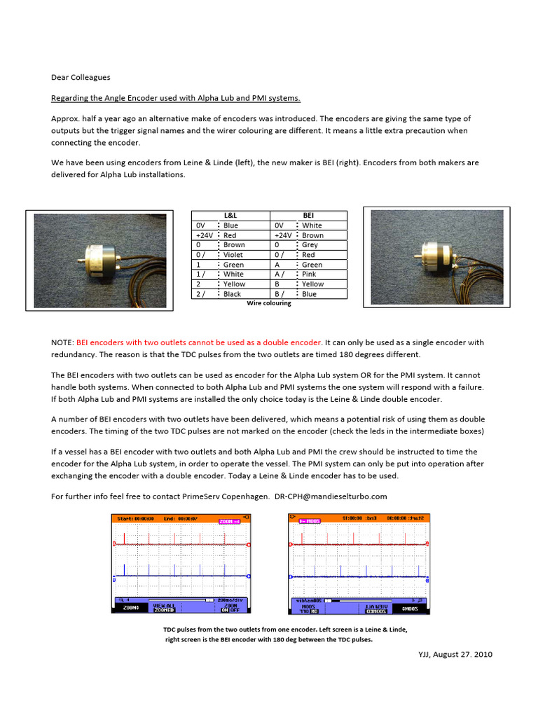 Encoder Internal Info YJJ270810 | PDF | Electronics