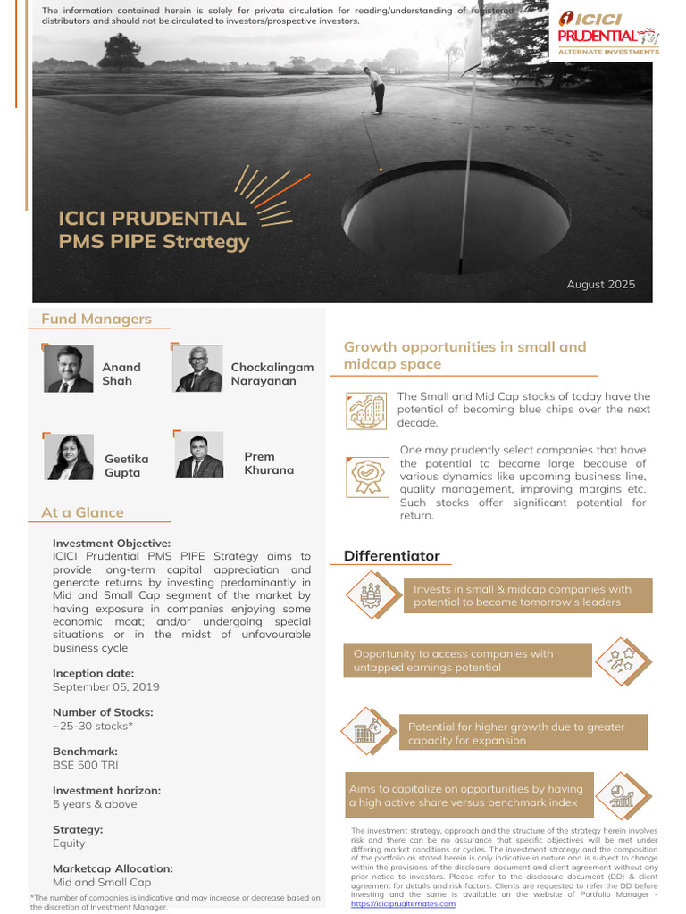 ICICI Prudential PMS PIPE Strategy - August 2025 (Distributor) | PDF ...