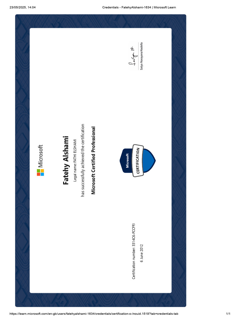 Microsoft Certified Professional | PDF