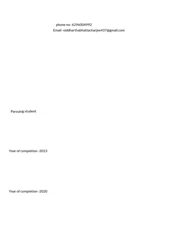 Electrical Engineering Student Profile | PDF