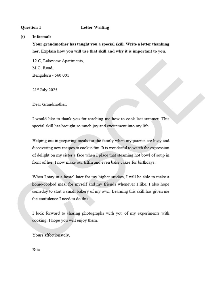 Icse 2026 Specimen 011 Eng1 | PDF