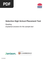 Selective Reading Sample Test Questions | PDF | Octopus | Dream