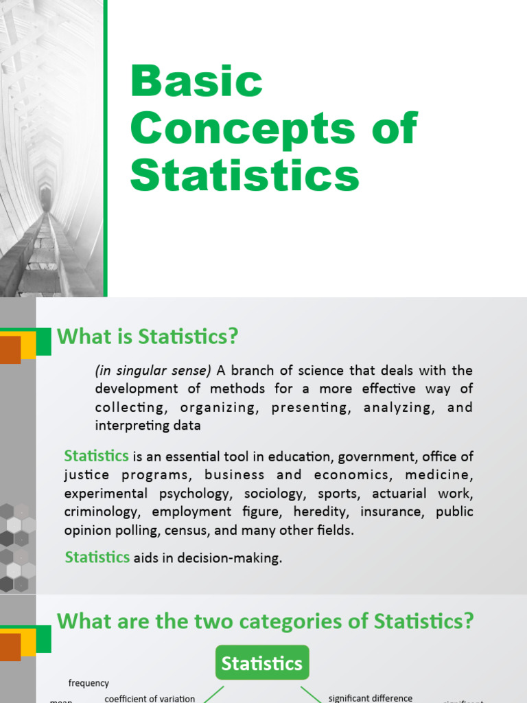 Basic Concepts of Statistics | PDF | Level Of Measurement | Statistics