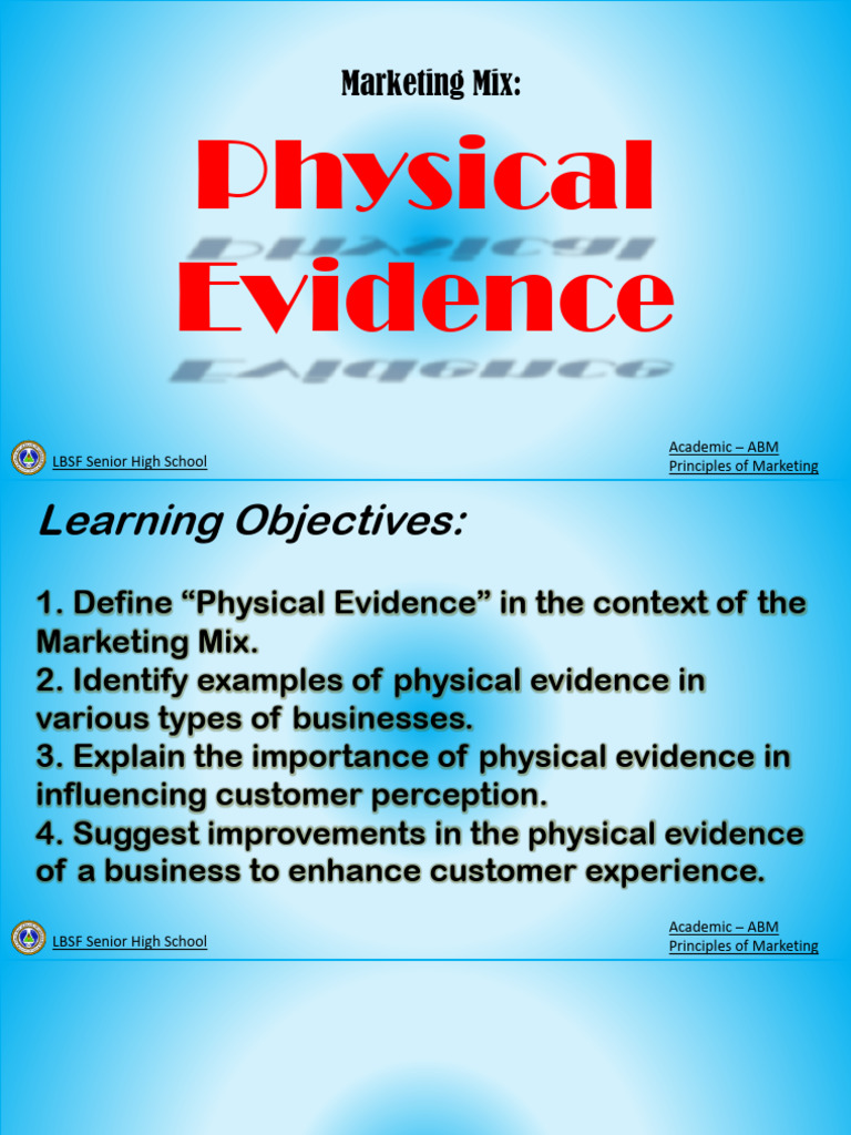 Physical Evidence in Marketing Explained | PDF | Marketing | Brand