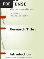 Sample Research Title Defense Presentation | PDF