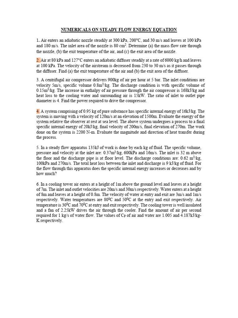 Steady Flow Energy Equation | PDF | Physical Quantities | Classical ...