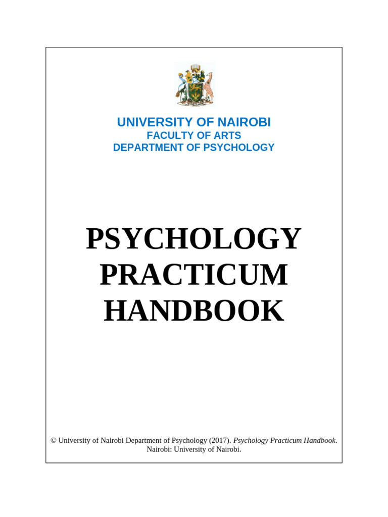 Psychology Practicum Handbook | PDF | Psychotherapy | Counseling Psychology