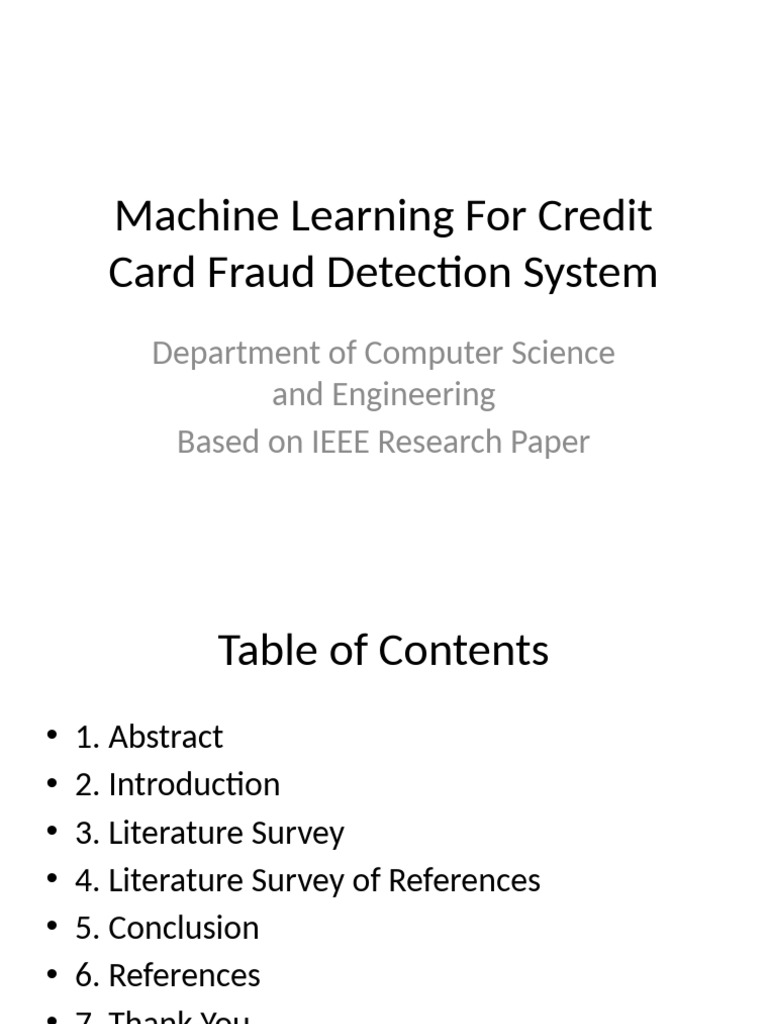 Machine Learning Fraud Detection Structured | PDF | Machine Learning ...