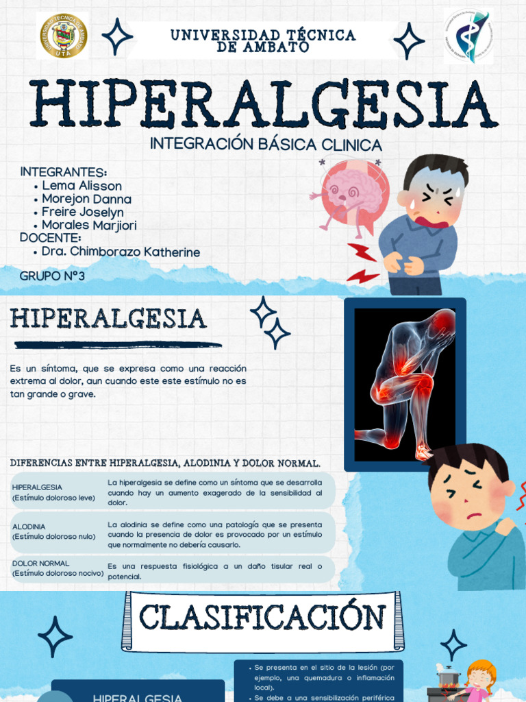 Hiperalgesia Primaria: Definición y Clasificación | PDF | Dolor ...