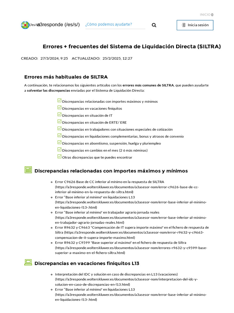 Errores Comunes en SILTRA | PDF