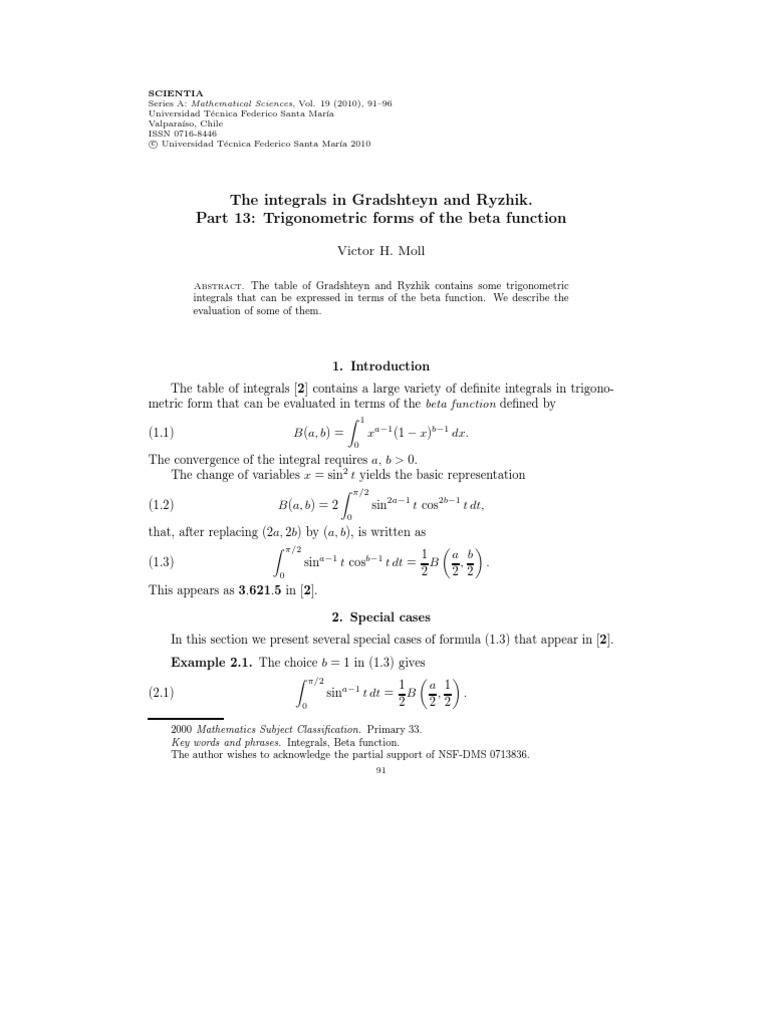 Beta Function Trigonometric | PDF | Trigonometry | Teaching Mathematics