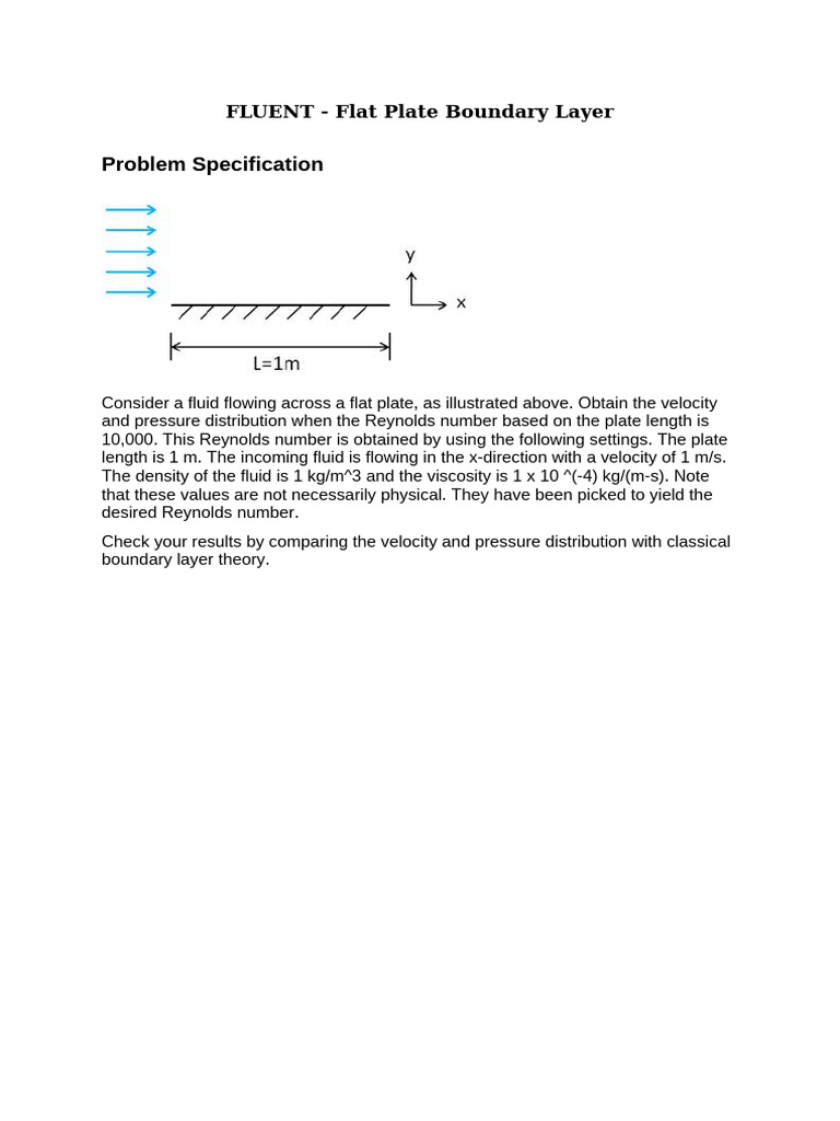 Flat Plate Boundary Layer Analysis | PDF | Boundary Layer | Reynolds Number