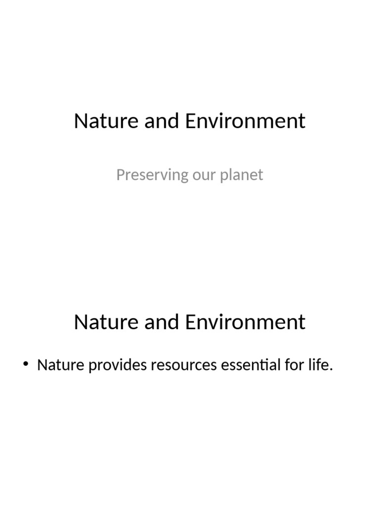 Nature And Environment Pdf
