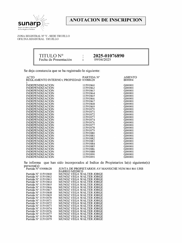 Anotacion de Inscripcion | PDF