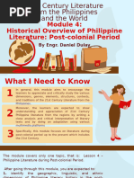 Philippine Literature: Post-Colonial Insights | PDF | President Of The ...